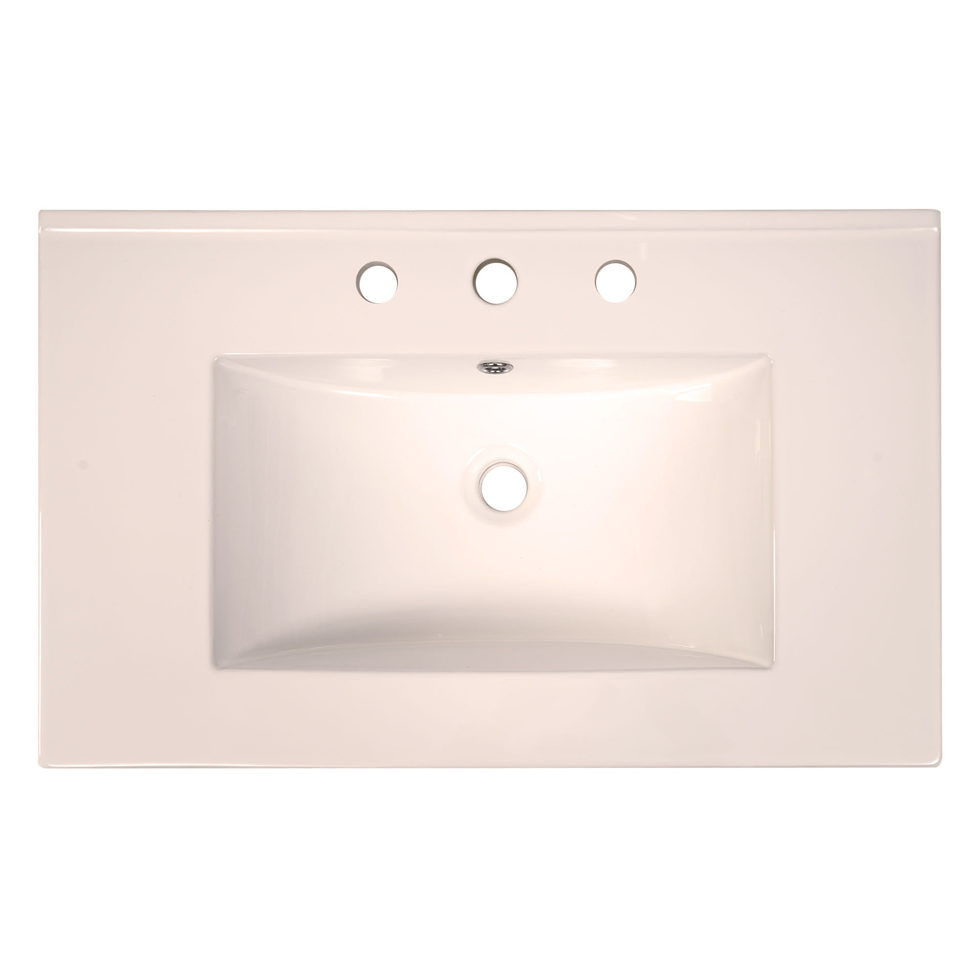 LIYU [Sink Only] 30x18" Rectangular 3 Hole Bathroom Ceramic Sink ...